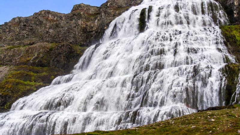 Huge Waterfall Cascading Down Several Steps Stock Photo - Image of ...