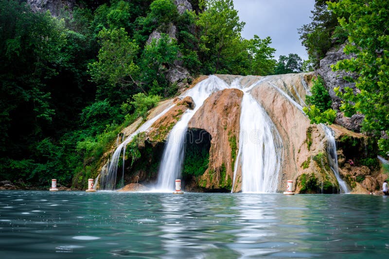 Huge Waterfall in Turner Falls Park, Davis, USA Stock Image - Image of ...