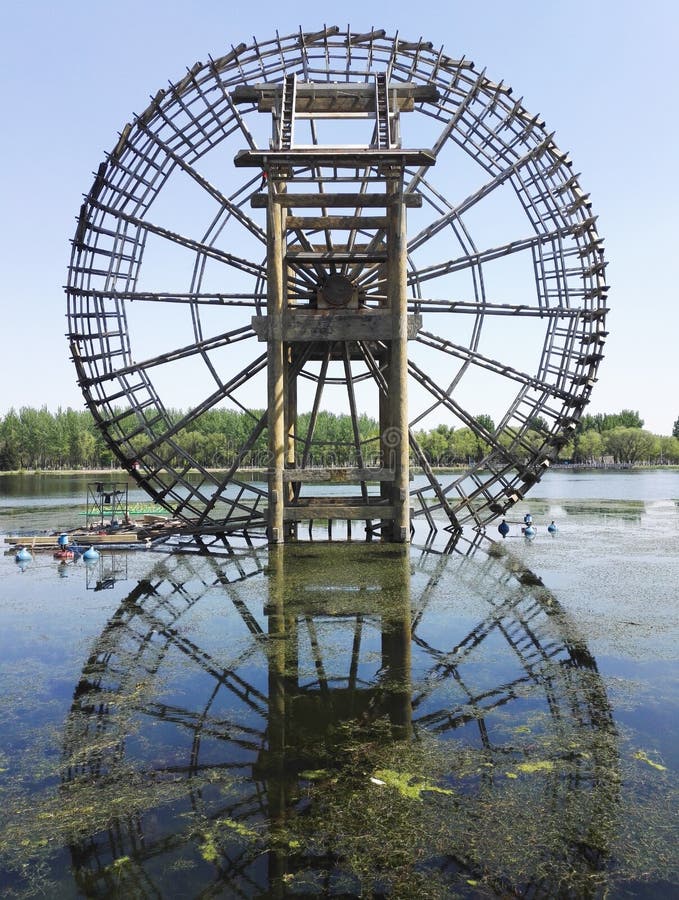 Wood Waterwheel stock photo. Image of landscape, rotating - 146202348