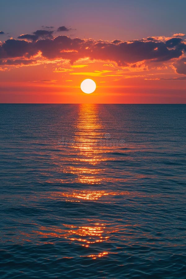 Huge Wave Breaking on a Beach at Sunset. Stock Photo - Image of water ...
