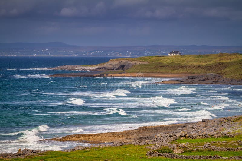Huge Waves at Fanore Beach in County Clare. Ireland Stock Image - Image ...