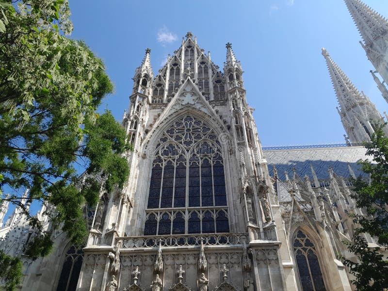 Huge White Church in Vienna Stock Image - Image of histoire, monument ...