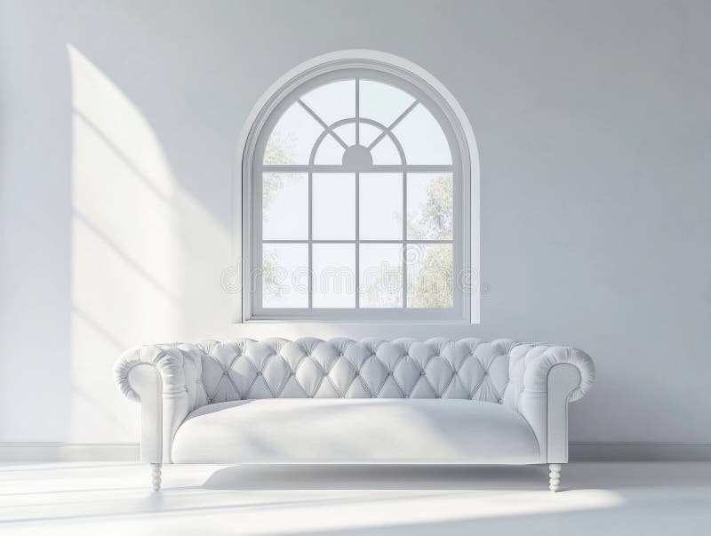 Huge Window Bright Living Room Sofa Sunbeam Stock Photo - Image of room ...