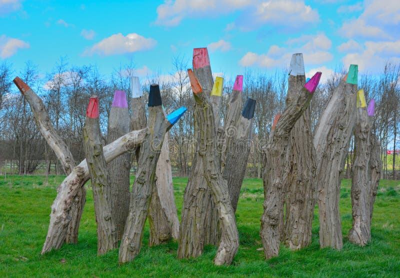 Huge wooden poles stock photo. Image of pencil, colour - 52152804