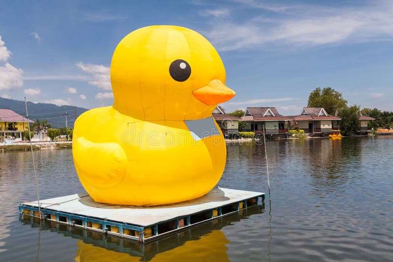 Huge yellow balloon duck stock photo. Image of childhood - 93712082