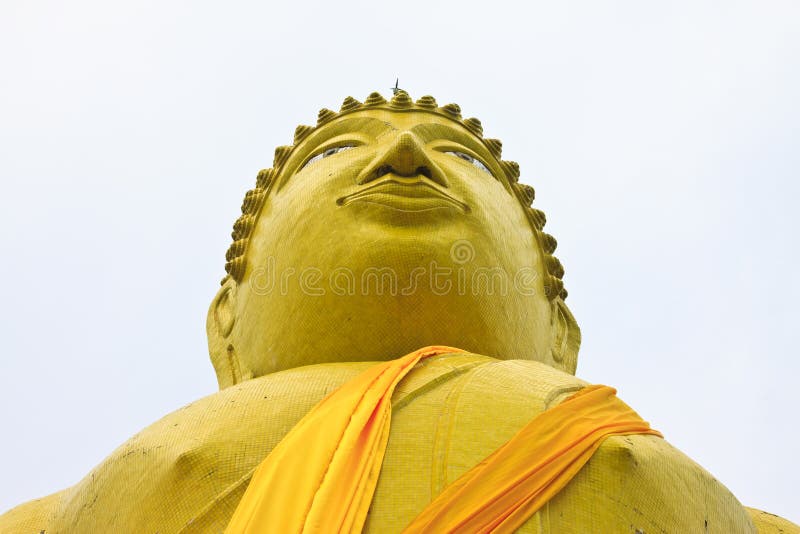 Huge yellow buddha statue stock photo. Image of huge - 14725268