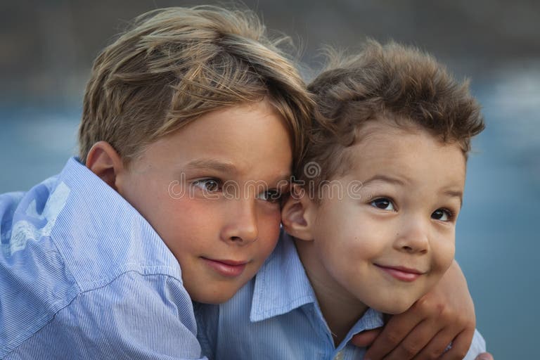 Hugging brothers stock photo. Image of people, cheerful - 21440734