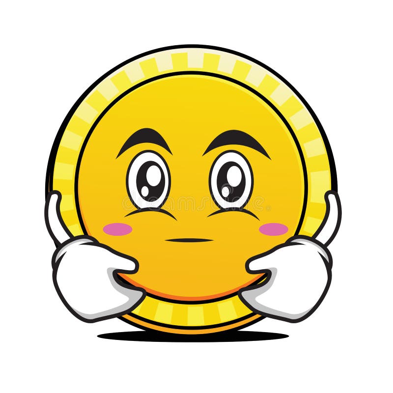 Hugging Face Coin Cartoon Character Stock Vector - Illustration of coin ...