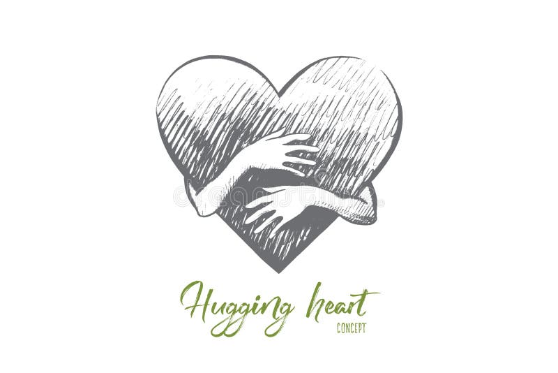 Heart with hugging arms stock vector. Illustration of heart - 181809300 Heart with hugging arms stock vector. Illustration of heart - 181809300