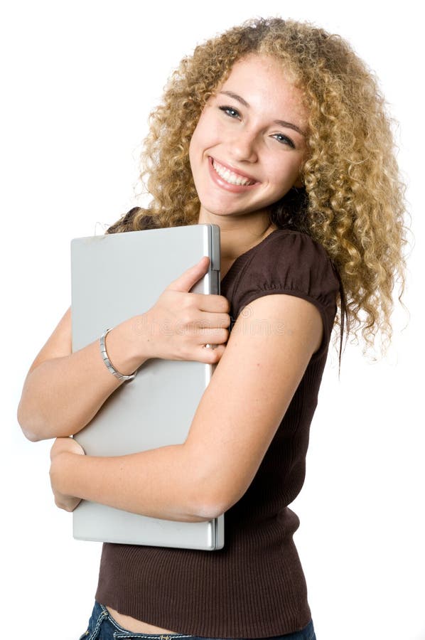 Hugging a Laptop stock photo. Image of technology, portable - 4955290