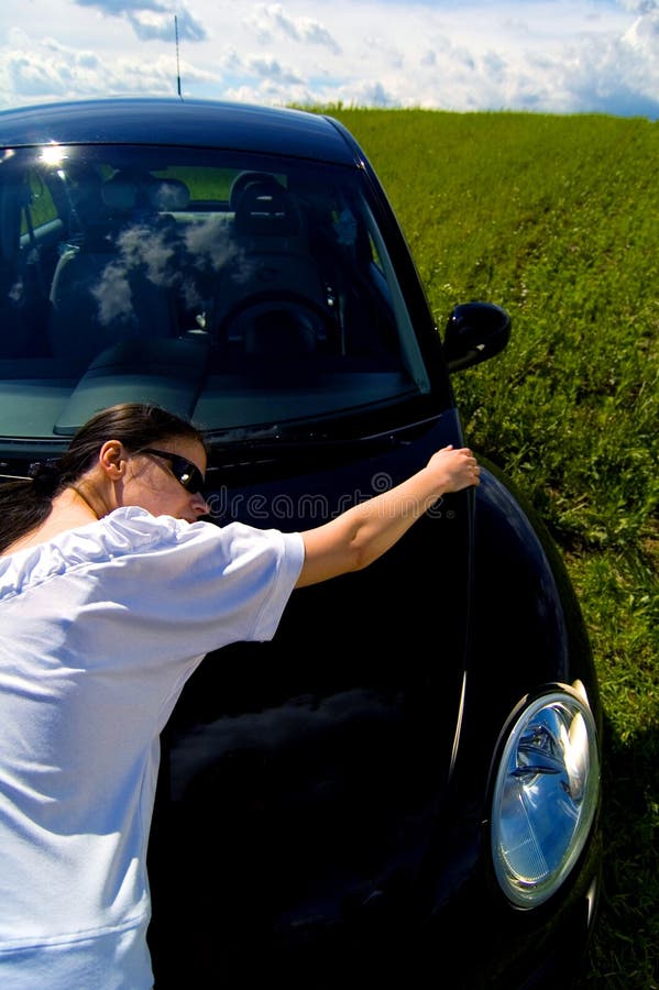 Hugging My Car stock image. Image of hugging, beautiful - 1421879