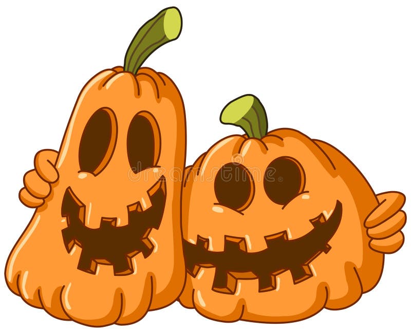 Hugging pumpkins stock vector. Illustration of friends - 44274343
