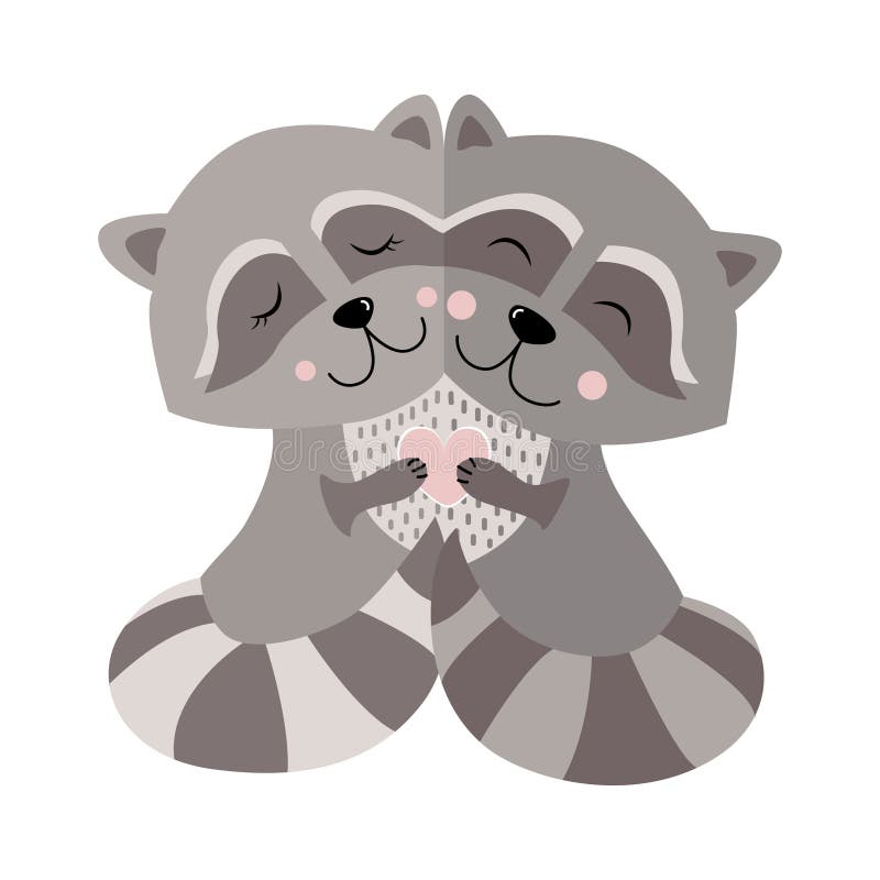 Hugging Raccoon Stock Illustrations – 127 Hugging Raccoon Stock ...
