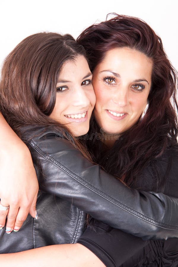 Two Hugging Women In Winter Stock Image Image Of Enjoyment Couple