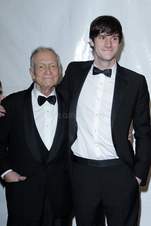 Hugh Hefner, Cooper Hefner editorial stock image. Image of convention ...