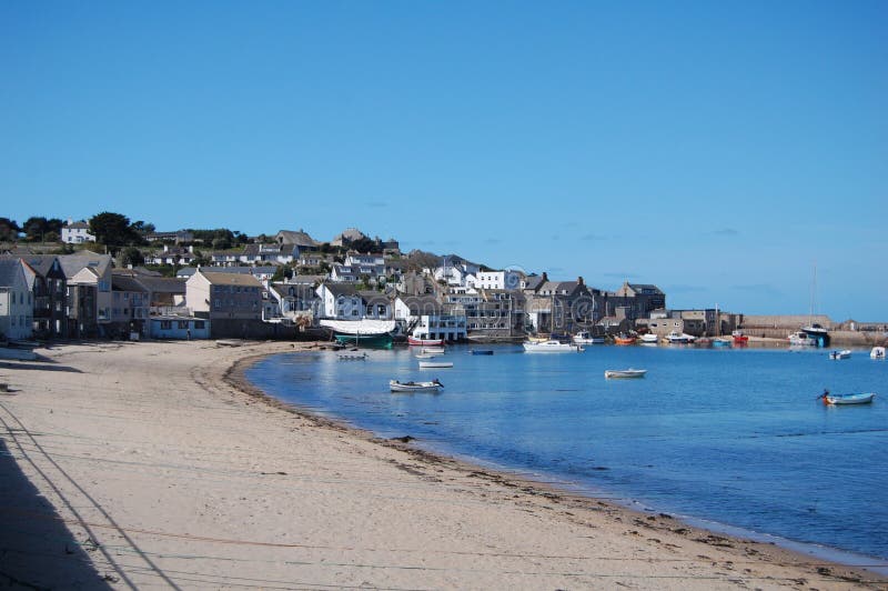 Hugh town and bay stock photo. Image of scilly, harbour - 19389734