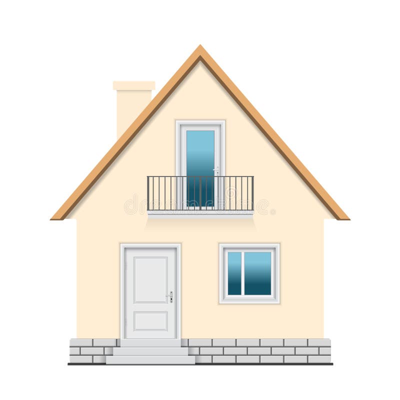 Huis vector illustratie. Illustration of gebouw, deur - 66377100