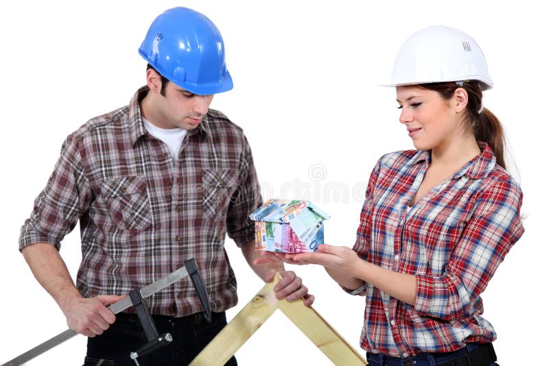 Huis Uit Geld Wordt Gemaakt Dat Stock Foto - Image of rekening, zaken ...