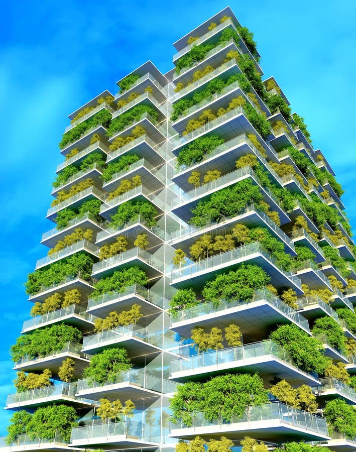 Huizen van de toekomst stock illustratie. Illustration of nave - 62454298