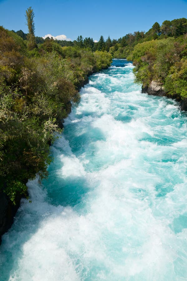 Huka Falls, New Zealand, Waikato. Stock Photo - Image of north, nature ...