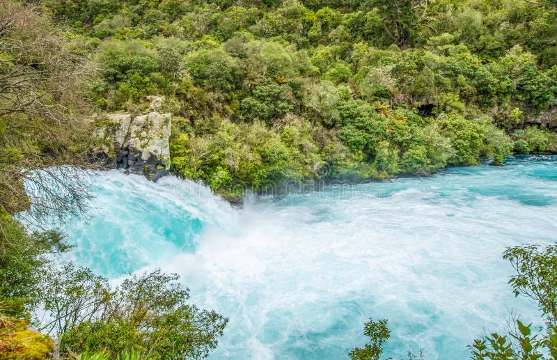 Huka Falls stock image. Image of narrow, outdoor, beauty - 83926421