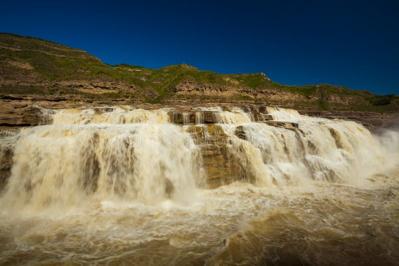 Hukou Del Fiume Giallo Della Cascata Immagine Stock - Immagine di ...