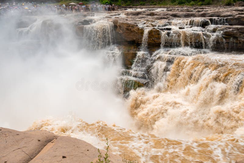 Hukou Waterfall Horizontal Composition Stock Photo - Image of fall ...