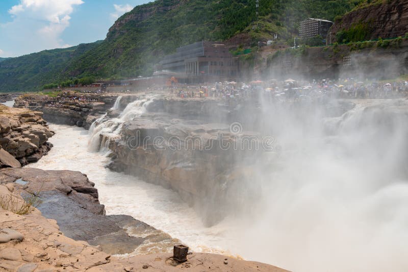 Hukou Waterfall Horizontal Composition Stock Image - Image of beautiful ...