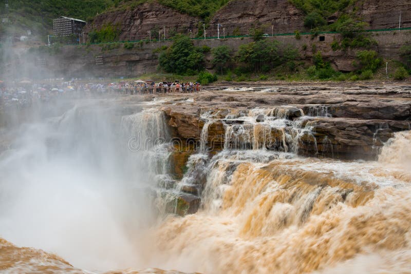 Hukou Waterfall Horizontal Composition Stock Image - Image of landscape ...
