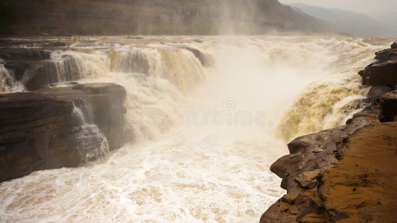 Hukou Waterfall stock photo. Image of linyi, mouth, meters - 146613364