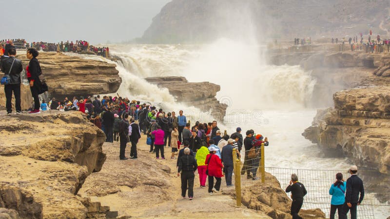 Hukou Waterfall editorial stock image. Image of second - 146615229