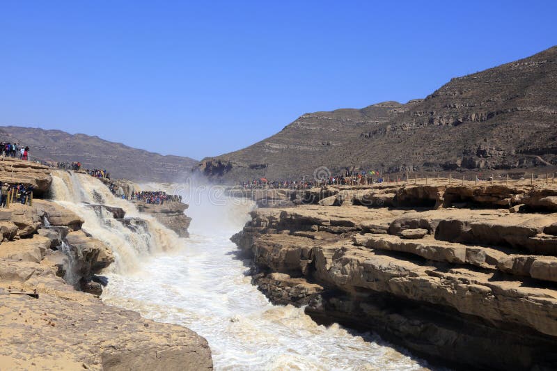 Hukou Waterfall Scenery of the Yellow River in China Editorial Image - Image of river, tourism ...