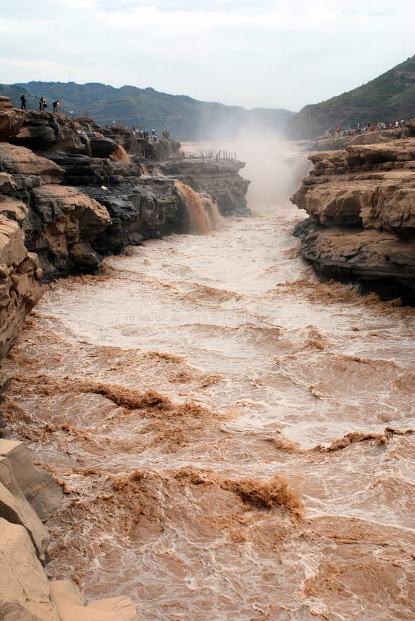 Hukou Waterfall of Yellow River Stock Photo - Image of scenery, hukou ...