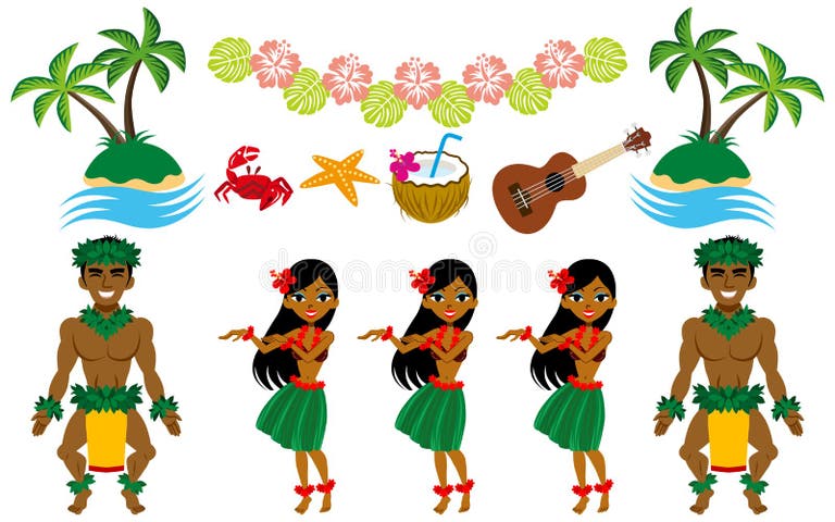Hula Dancer Male Stock Illustrations – 54 Hula Dancer Male Stock ...