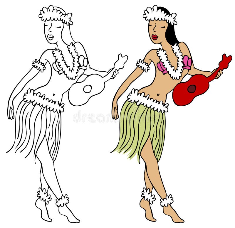 Hula girl stock vector. Illustration of aloha, girl, dancer - 19570370