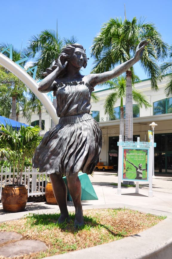 Hula Girl editorial photo. Image of metal, statue, architecture - 18248306