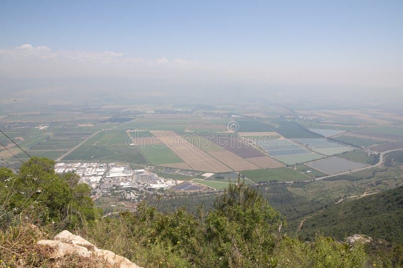 Top View of Hula Valley and the Golan Heights, Israel Summer Travel ...