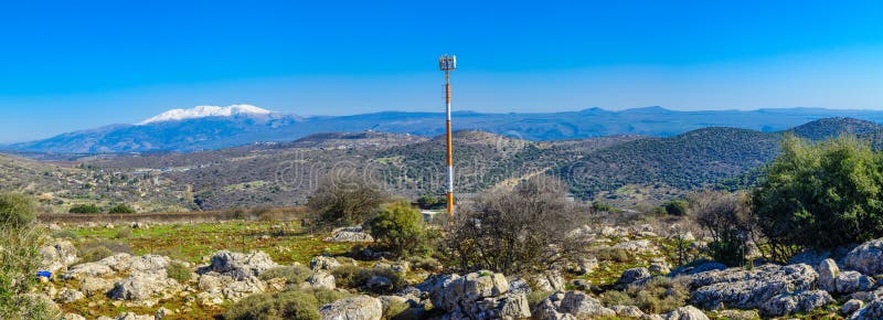 Hula Valley and Mount Hermon, Northern Israel Stock Photo - Image of ...