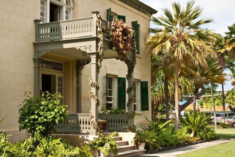 Hulihe e Palace stock image. Image of vegetation, kona - 20104603