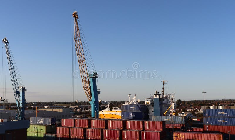 Hull,East Yorkshire, England - 09/28/2018: Activity at the Port of Hull ...