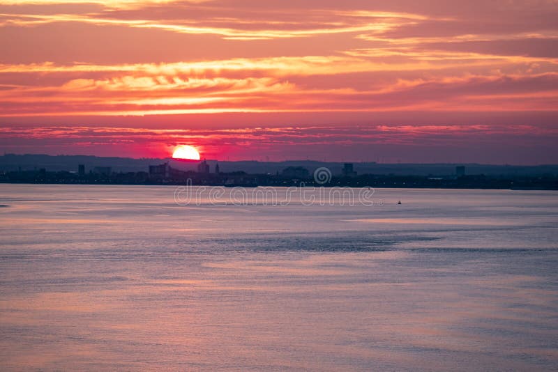 Hull Harbor at Sunset, England - United Kingdom Stock Photo - Image of ...