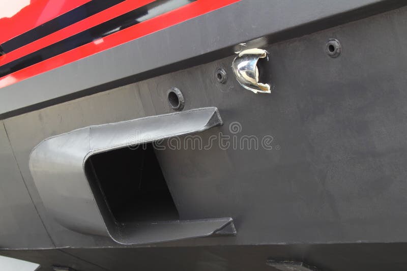 Hull of a Luxury Motor Boat, Close-up Side View. Editorial Photo ...
