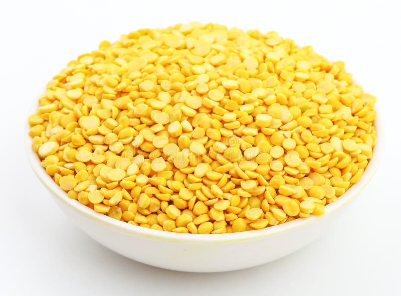 Hulled-split mung bean stock image. Image of isolated - 93997625