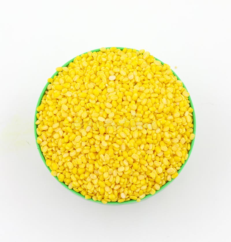 Hulled-split mung bean stock photo. Image of golden, clipping - 94134336