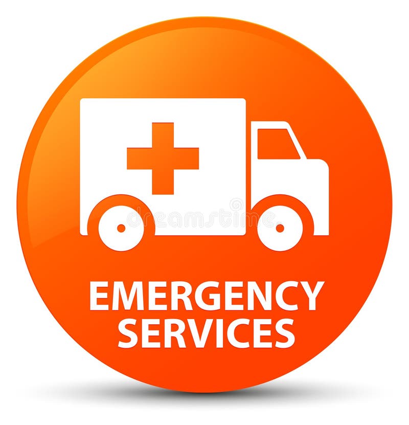 Hulpdiensten Oranje Ronde Knoop Stock Illustratie - Illustration of ...