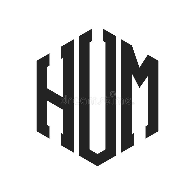 HUM Logo Design. Initial Letter HUM Monogram Logo Using Hexagon Shape ...
