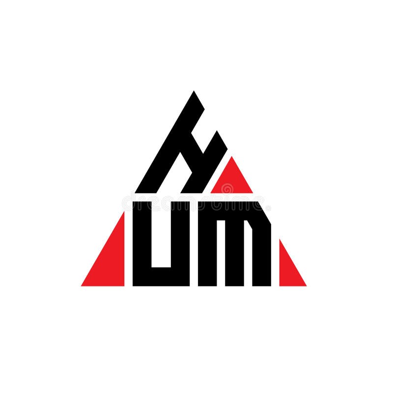 HUM Triangle Letter Logo Design with Triangle Shape. HUM Triangle Logo ...