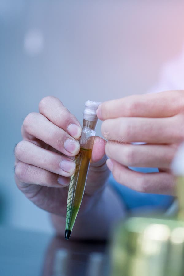 Huma Hand Holding Test Tube Stock Image - Image of test, laboratory ...