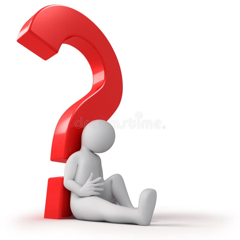 Humain et une question illustration stock. Illustration du objet - 34583373