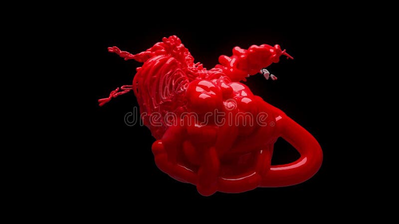 Human Circulatory System Heart Beat Anatomy Animation Concept.Motion ...
